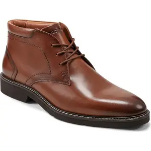 Rockport Flynn Plain Toe Derby Boots - Medium Natural
