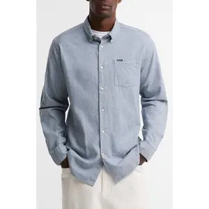 Barbour Turner Houndstooth Button-down Shirt - Blue
