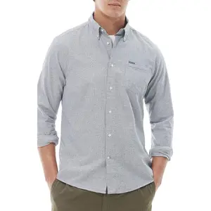 Barbour Turner Houndstooth Button-down Shirt - Navy
