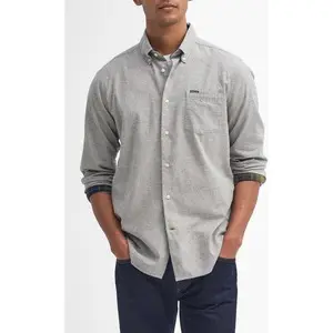 Barbour Turner Houndstooth Button-down Shirt - Olive