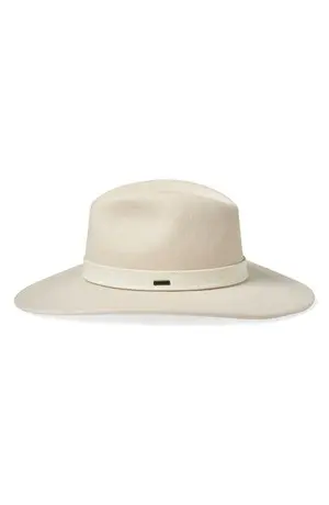 Brixton Harper Felted Wool Fedora - Dove/ Dove
