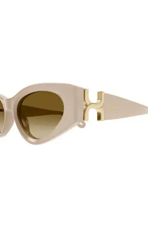Chloé 52mm Cat Eye Sunglasses - Ivory