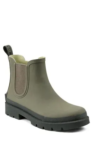 Hunter Orford Insulated Waterproof Chelsea Boot - Medium Green