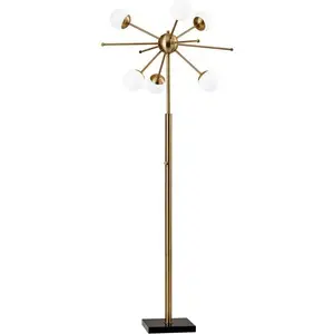 ADESSO Doppler Led Floor Lamp - Antique Brass