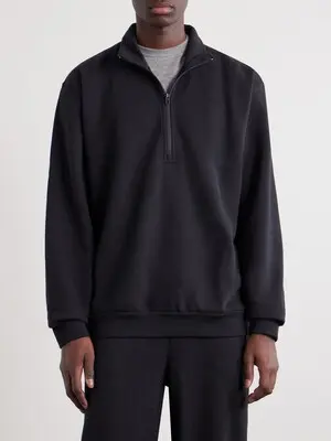 Lululemon Steady State Cotton-blend Jersey Half-zip Sweatshirt