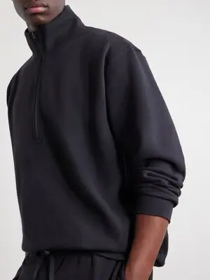Lululemon Steady State Cotton-blend Jersey Half-zip Sweatshirt