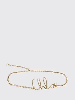 Chloé Script Logo Chain Belt - Gold