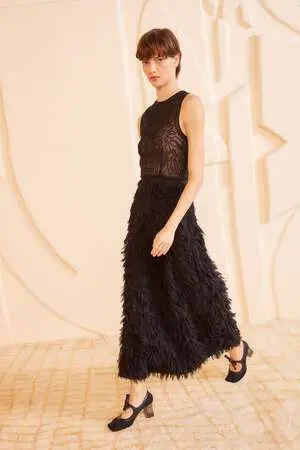 Ulla Johnson Lara Midi Dress In Noir - 60% Off | Editorialist