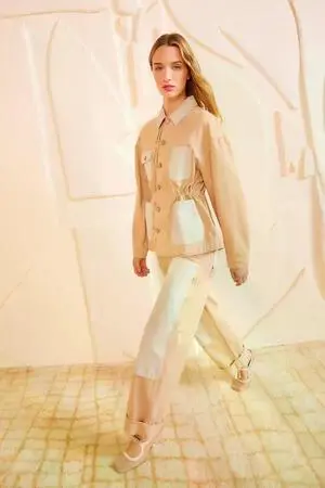 Ulla Johnson The Dylan Jacket - Limestone Patchwork