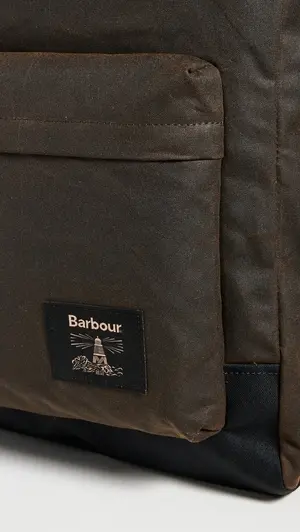 Barbour Field Wax Backpack - Olive/black