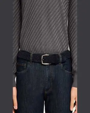 Brioni Woven Leather Belt