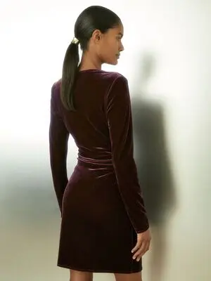 REISS Alba Velvet Mini Dress