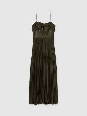 AMUR Twist Pleated Maxi Dress