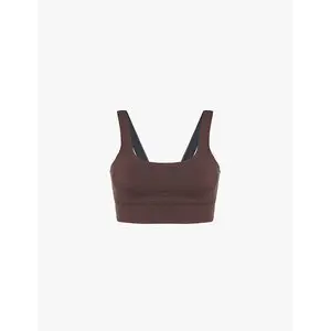 Varley Freesoft Removable-padding Stretch-woven Bra - Coffee Bean