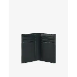 Sandro Logo-embossed Reconstituted Faux Leather Card Holder - Green