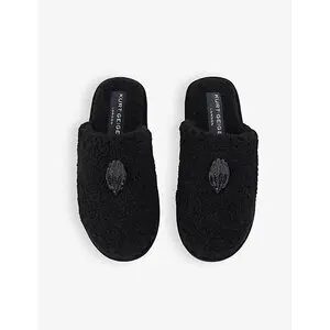 Kurt Geiger Kensington Eagle-logo Faux-shearling Slippers