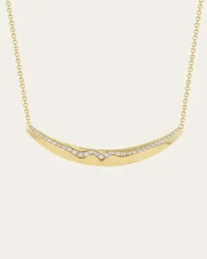 Lizzie Mandler 18k Yellow Diamond Slider Necklace - Gold
