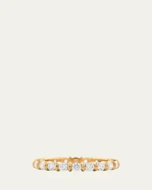 Lizzie Mandler 18k Yellow Diamond Eternity Ring - Gold