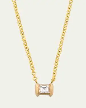 Lizzie Mandler Mini Anchor Carre Diamond Necklace - Gold
