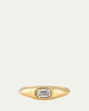 Lizzie Mandler 18k Yellow Diamond Pinky Ring - Gold