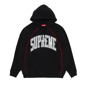 Supreme Boxy Piping Arc Hooded Sweatshirt - Black