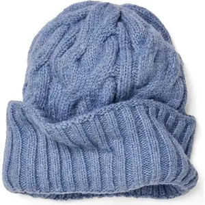 Free People Coast Line Cable Beanie - Blue