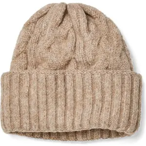 Free People Coast Line Cable Beanie - Fawn