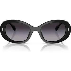 Tory Burch 53mm Gradient Oval Sunglasses - Black