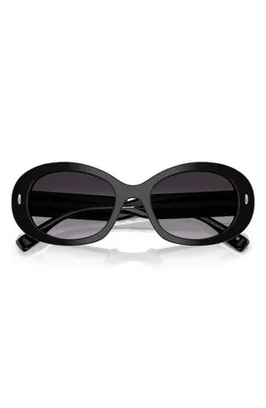 Tory Burch 53mm Gradient Oval Sunglasses - Black