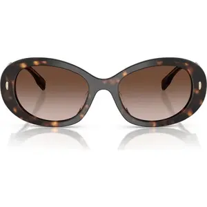 Tory Burch 53mm Gradient Oval Sunglasses - Tortoise
