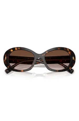 Tory Burch 53mm Gradient Oval Sunglasses - Tortoise