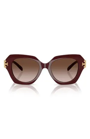 Tory Burch Tory Burch 51mm Cat Eye Sunglasses Brown Grad