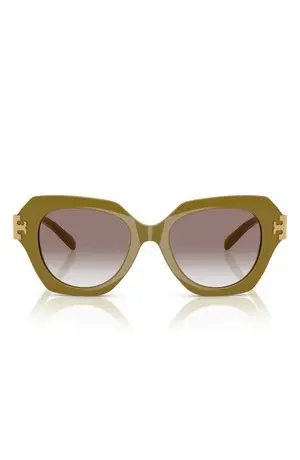 Tory Burch 51mm Cat Eye Sunglasses - Olive