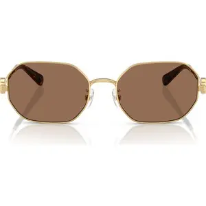 Tory Burch 55mm Irregular Sunglasses - Gold