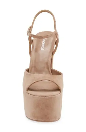 Jeffrey Campbell Ever Last Platform Sandal - Beige Suede