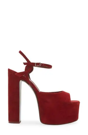 Jeffrey Campbell Ever Last Platform Sandal - Wine Suede