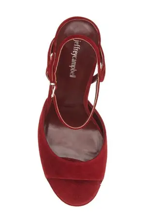 Jeffrey Campbell Ever Last Platform Sandal - Wine Suede