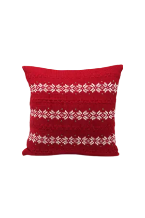 MELANGE COLLECTION 12" Nordic Stripe Pillow - Red