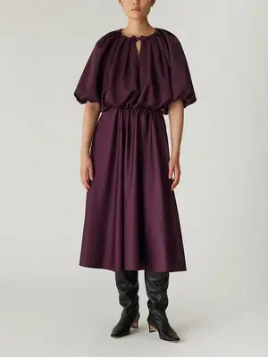 Rebecca Taylor Techy Sateen Skirt - Plum