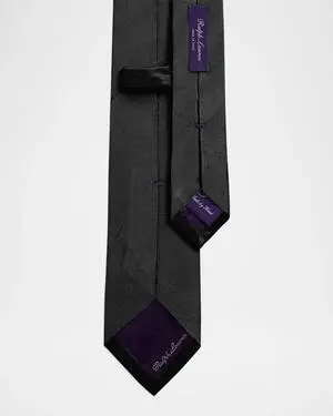 Ralph Lauren Purple Label Ralph Lauren Purple Label Silk Peau De Soie Neck Tie Black