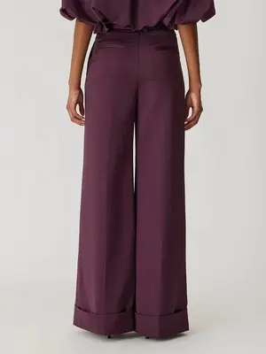 Rebecca Taylor Techy Sateen Wide Leg Pant