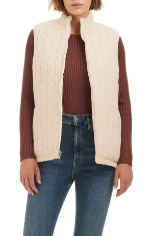 Sanctuary Reversible Cable Stitch And Puffer Vest