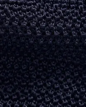 Ralph Lauren Purple Label Knit Silk Neck Tie - Navy