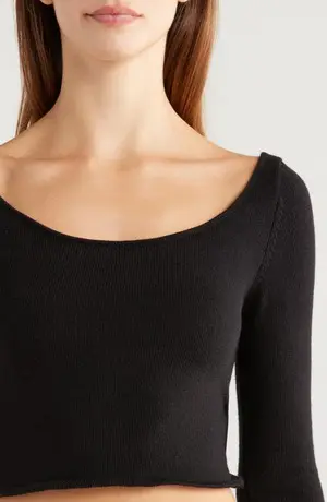 FLORENCE BY MILLS Cross Back Crop Sweater