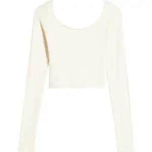 FLORENCE BY MILLS Cross Back Crop Sweater - Whitecap