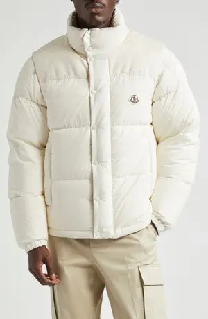 Moncler Moncler Verone Convertible Down Puffer Jacket Natural