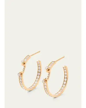 NOUVEL HERITAGE 18k Diamond Hoop Earrings - Pink