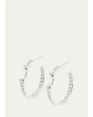 NOUVEL HERITAGE 18k Diamond Hoop Earrings - White