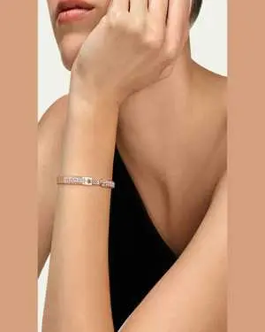 NOUVEL HERITAGE 18k Soiree Diamond Bangle - Rose Gold