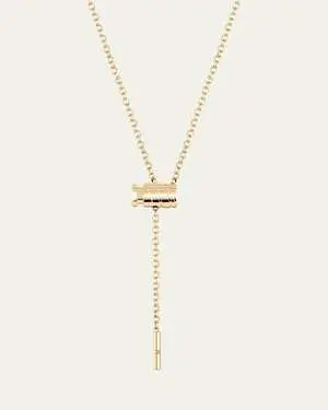 NOUVEL HERITAGE 18k Mini Latch Y Necklace